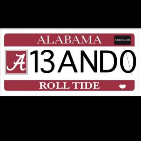 CCH | Other | Alabama Personalized Full Size Vinyl Tags | Poshmark